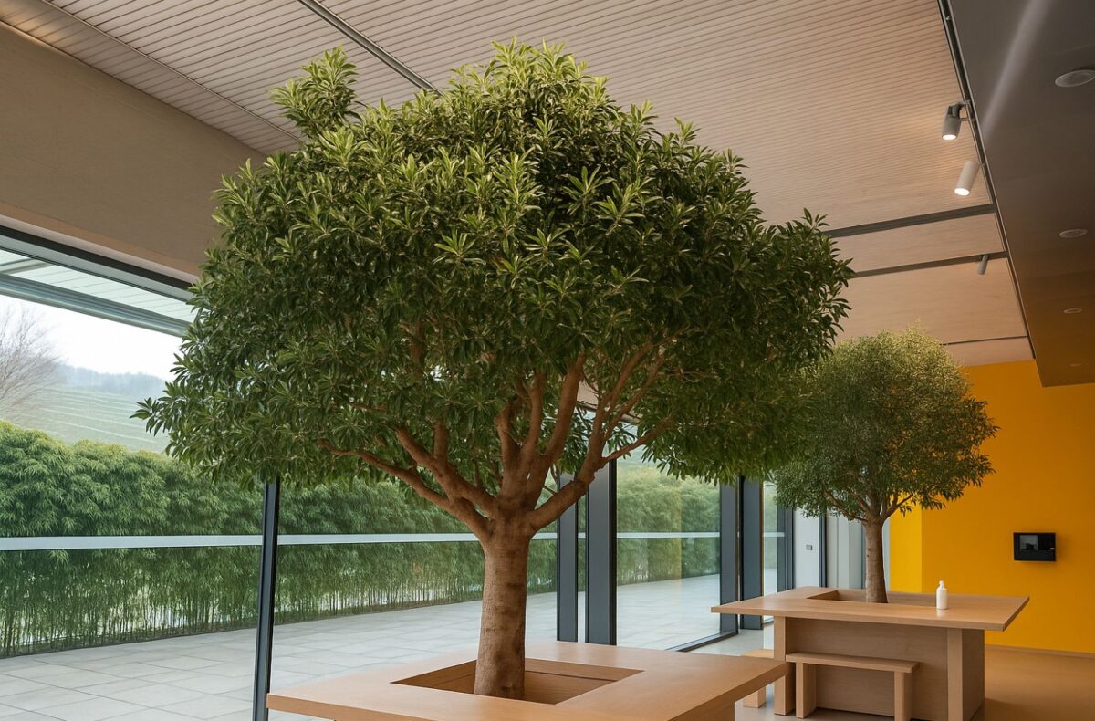 How to light lush indoor office plants in a corporate space?